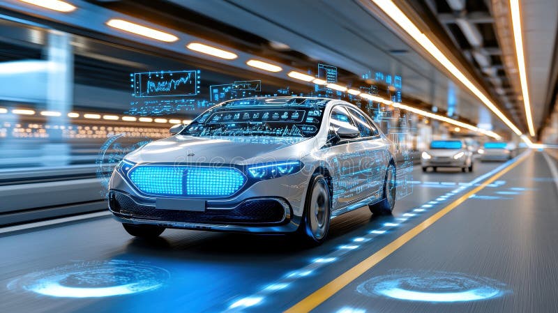 Autonomous Vehicle with Predictive Maintenance Technology Stock ...