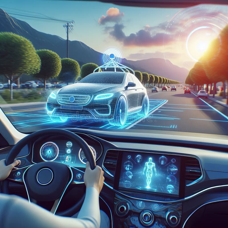 Autonomous Vehicle Technology Concept Stock Photo - Image of future ...