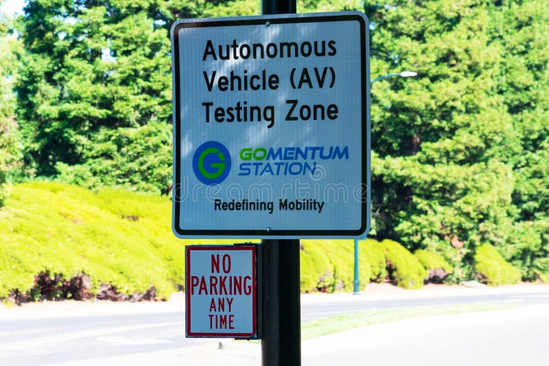 Autonomous Vehicle Testing Zone Sign. GoMentum Station is a Testing ... Autonomous Vehicle Testing Zone Sign. GoMentum Station is a Testing ...