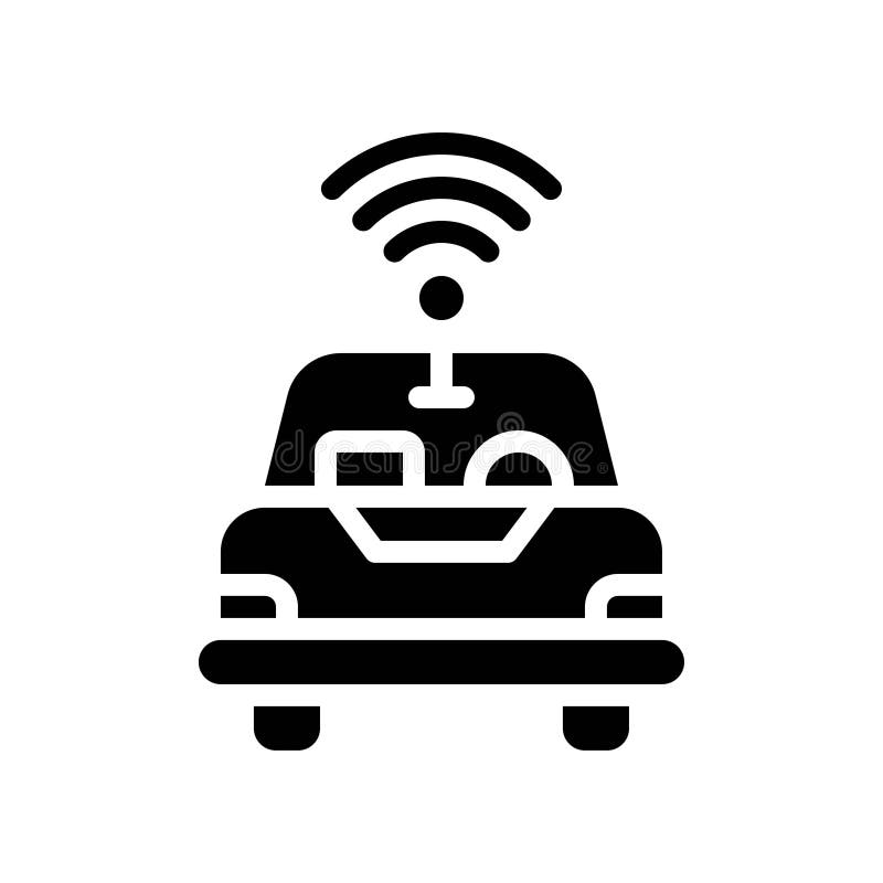 Autonomous Vehicle Vector, Future Technology Solid Design Icon Stock ...