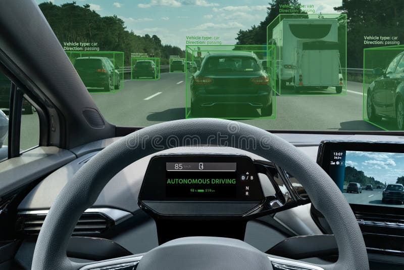 Autonomous vehicle vision stock image. Image of camera - 259905023