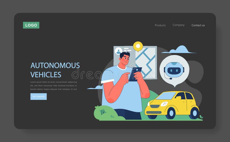 Autonomous Vehicles Concept. Stock Vector - Illustration of system ...