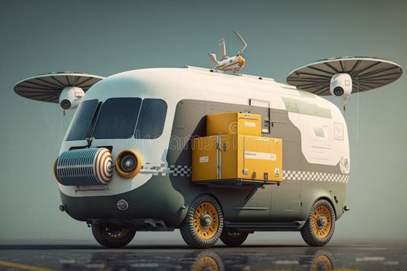 Autonomous Vehicles Self Driving Cars and Drone Delivery. AI Generated ... Autonomous Vehicles Self Driving Cars and Drone Delivery. AI Generated ...