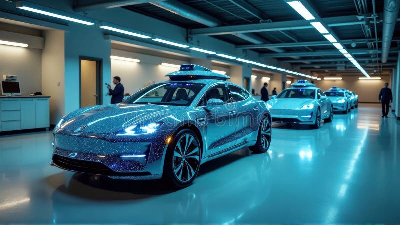 Autonomous Vehicles in Testing Facility - Self-Driving Car Technology ...
