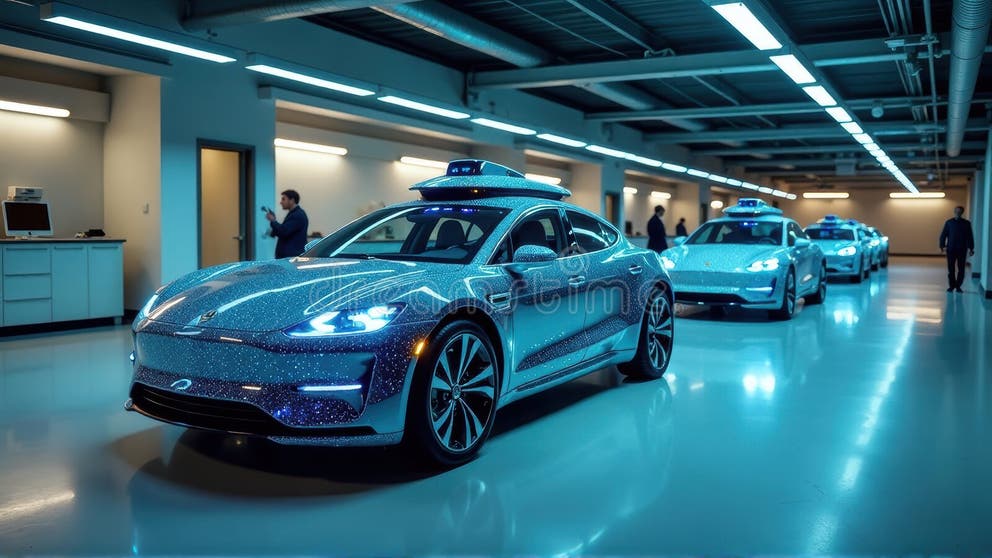 Autonomous Vehicles in Testing Facility - Self-Driving Car Technology ...