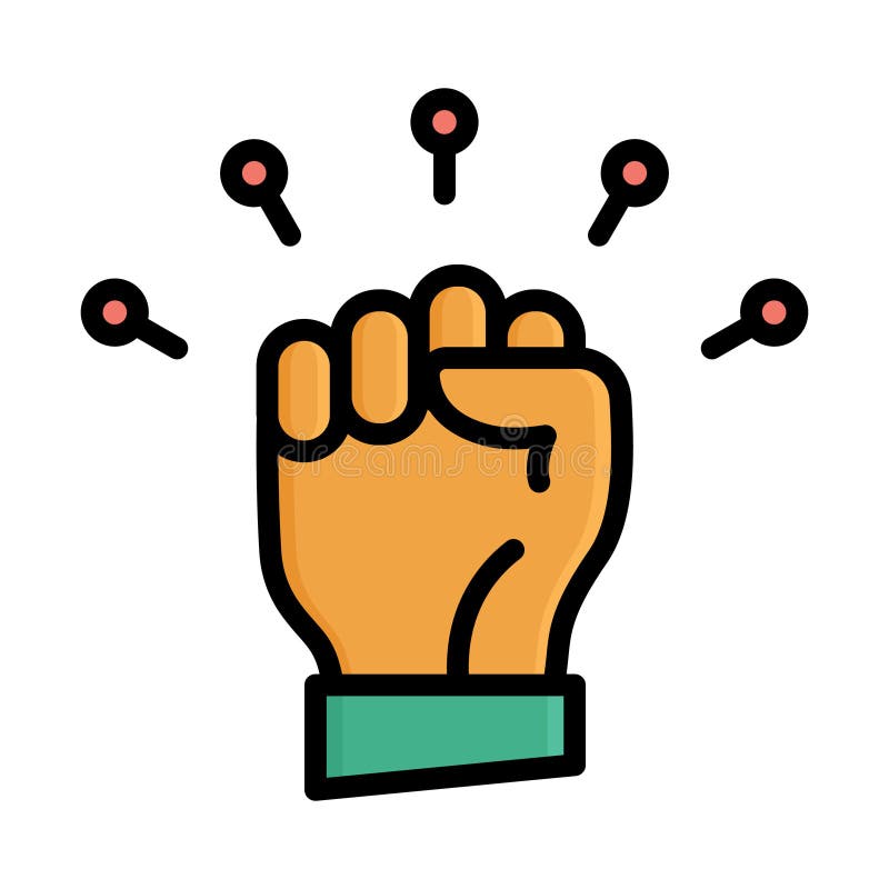 Autonomy, Close Fist Vector Icon Which Can Easily Modify Stock Vector ...