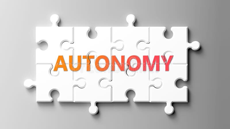 Autonomy Complex Like a Puzzle - Pictured As Word Autonomy on a Puzzle ...