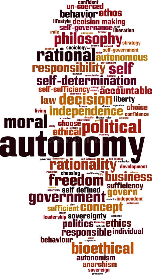 Autonomy word cloud stock vector. Illustration of independence - 189122921
