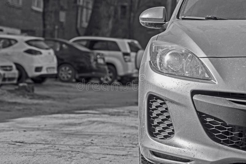 Autoparking stock photo. Image of city, courtyard, carpark - 114733138