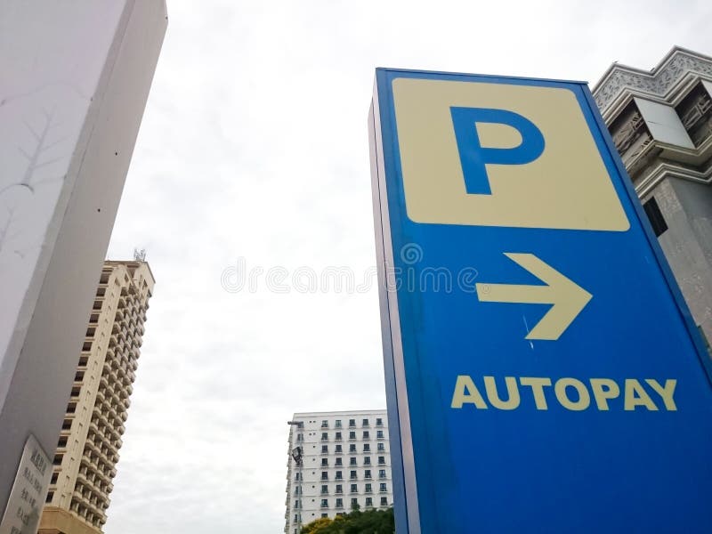 Autopay signboard at mall stock image. Image of automation - 113608925