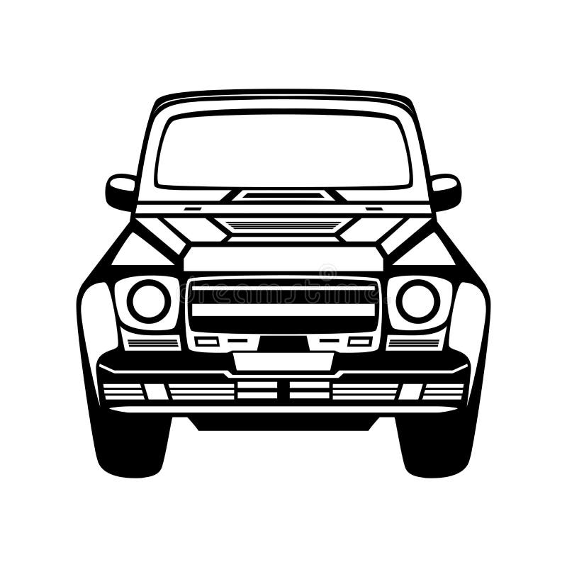 Autopictogram. Geïsoleerd Op Witte Achtergrond. Vector Illustratie ...
