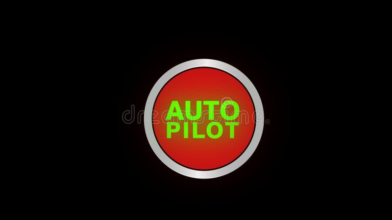 Autopilot Button Animation, 4k Transparent Background. Stock Footage ...