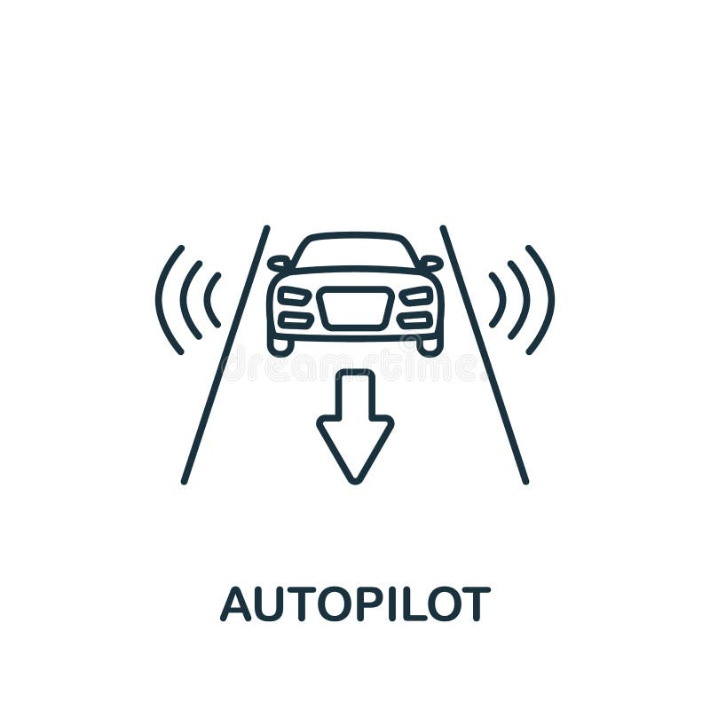 Autopilot Icon. Monochrome Simple Artificial Intelligence Icon for ...