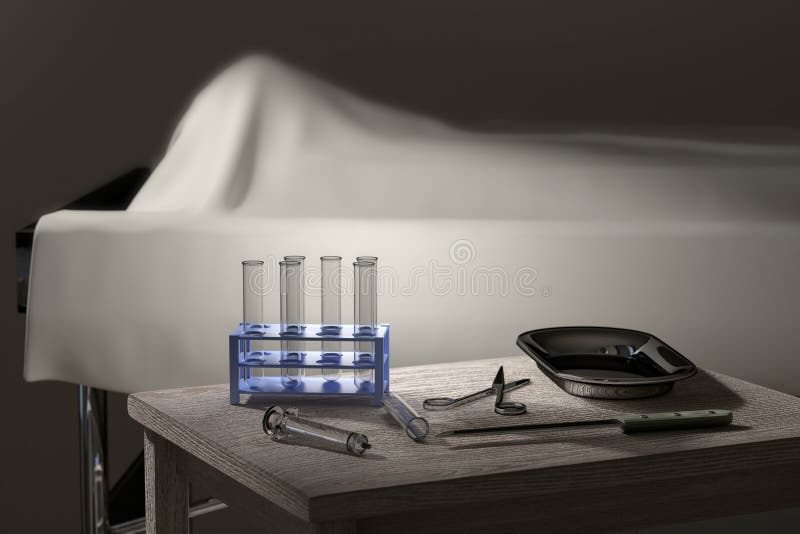 Autopsy stock illustration. Illustration of treatment - 50824425