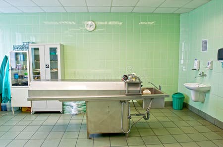 Autopsy room stock photo. Image of coroner, drain, case - 22041656