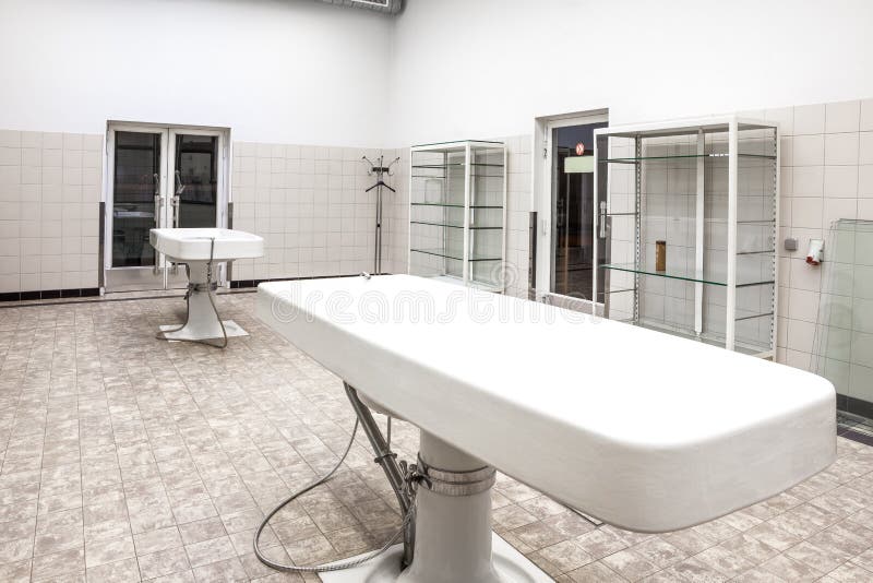 Autopsy tables in morgue stock image. Image of morgue - 78478157