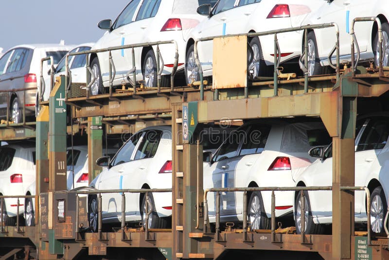 Autorack stock photo. Image of foreign, railroad, economy - 65740082