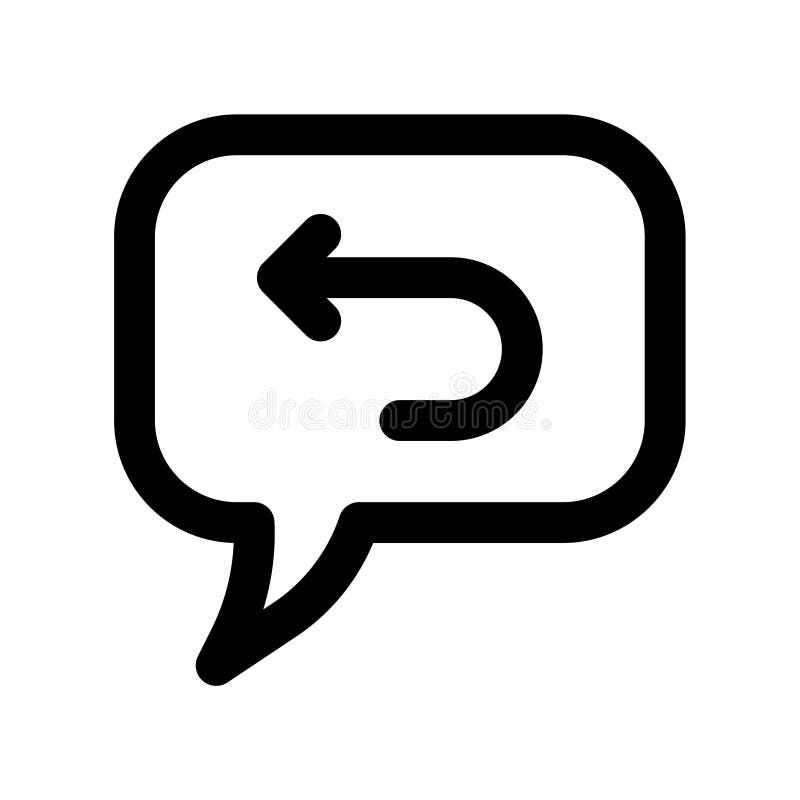 Autoresponder or Feedback Message with Speech Bubble and Turn Back ...