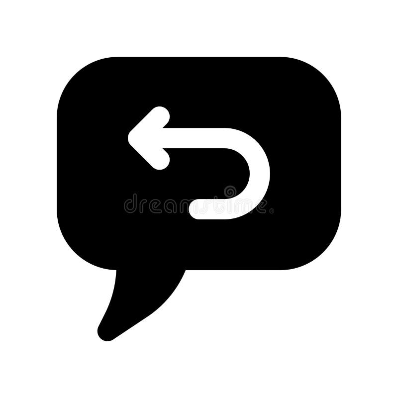 Autoresponder or Feedback Message with Speech Bubble and Turn Back ...