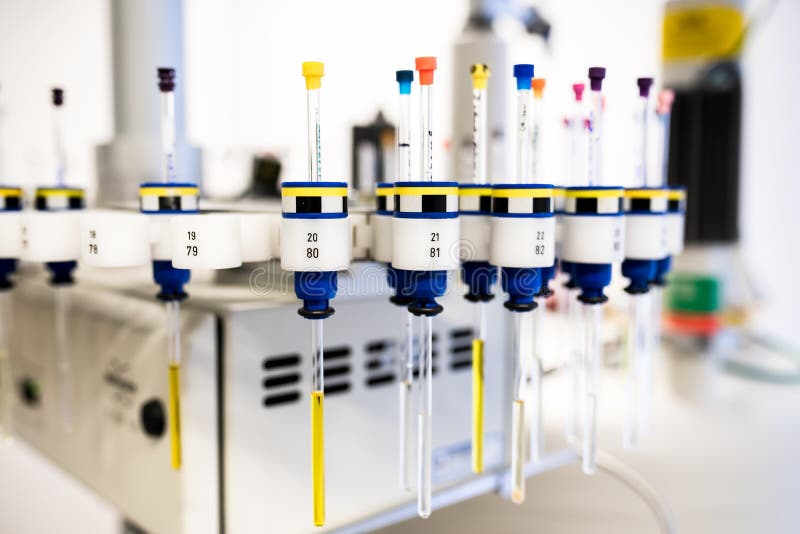 Autosampler of NMR Spectrometer with Samples Stock Photo - Image of ...