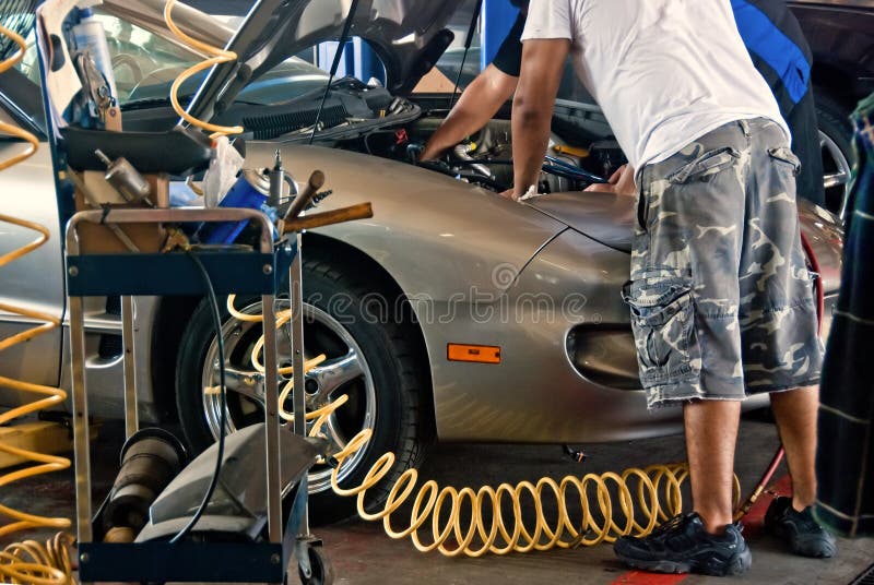Autoshop stock photo. Image of customer, yellow, automobile - 11347322