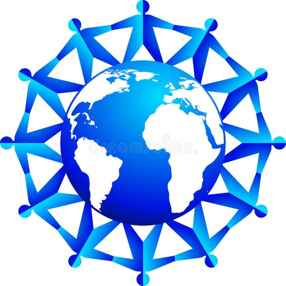 Autour du logo de peuples illustration de vecteur. Illustration du ...