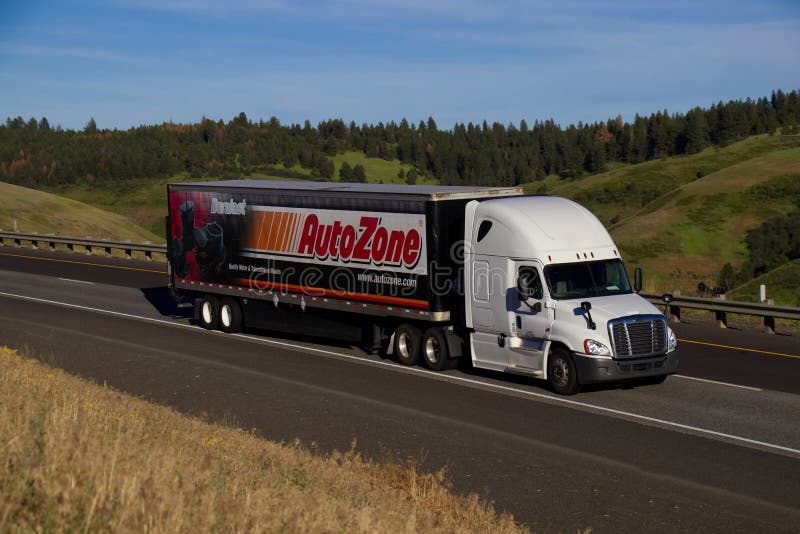 Autozone Semi-Truck editorial photo. Image of industry - 95061876