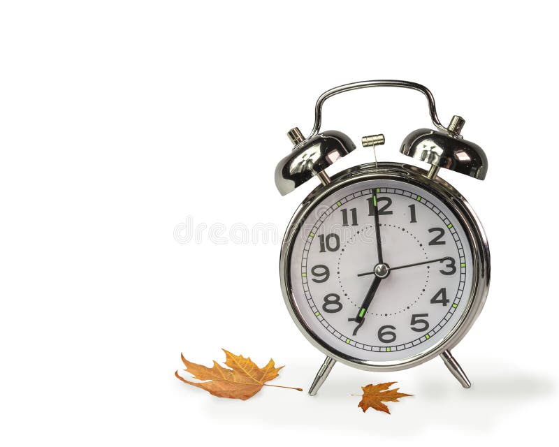 Autum Time Clock Seven Oclock Stock Photo - Image of morning, alarm ...
