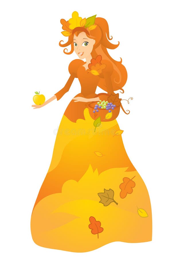 Autumn stock vector. Illustration of graphic, girl, holding - 11521590