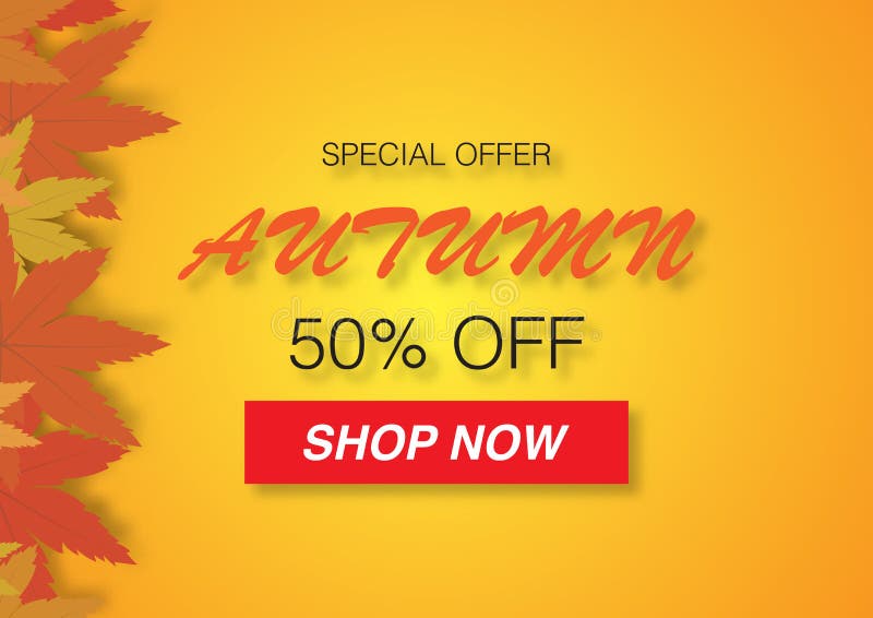 Special Offer Fall Autumn Concept. Stock Illustration - Illustration of ...