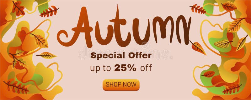 Concept of Autumn Special Offer with Abstract Background Banner ...