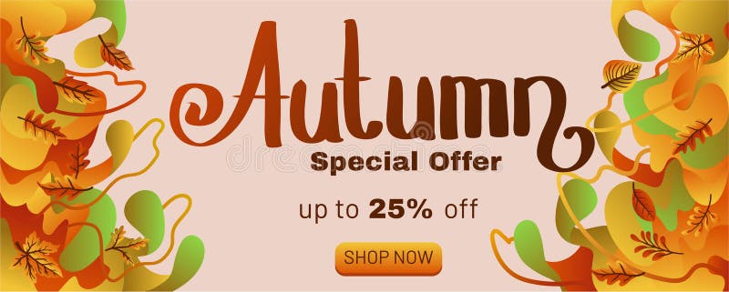 Concept of Autumn Special Offer with Abstract Background Banner ...