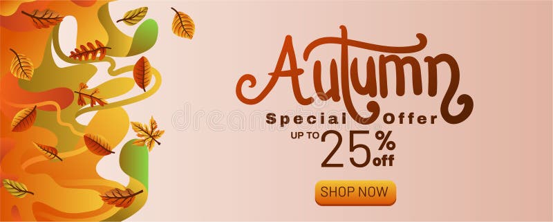 Concept of Autumn Special Offer with Abstract Background Banner ...