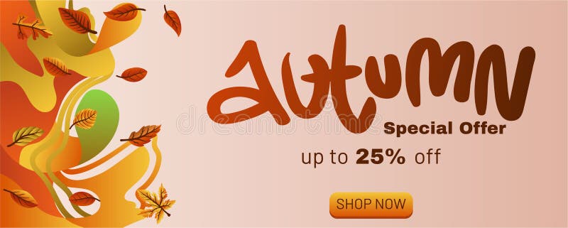 Concept of Autumn Special Offer with Abstract Background Banner ...