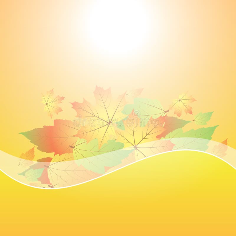 Autumn Fall Season Text Triangle Leaf Shape EPS10 File Background ...