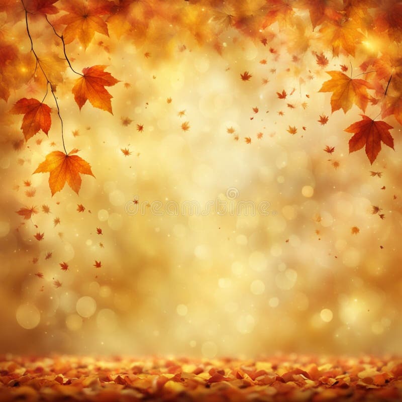 Autumn Abstract Background with Warm Tones and Glowing Effect Stock ...
