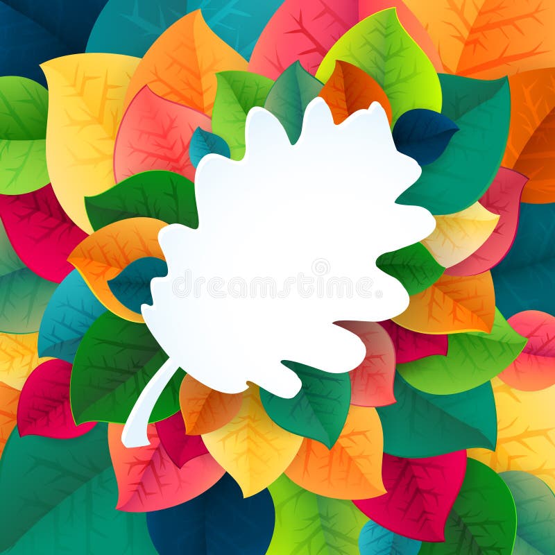 Autumn Abstract Fall Leaves Vector Background Stock Vector ...