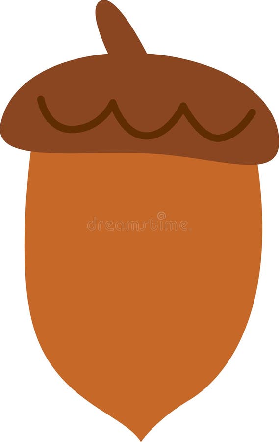 Autumn Acorn from Oak Tree stock vector. Illustration of season - 294069382