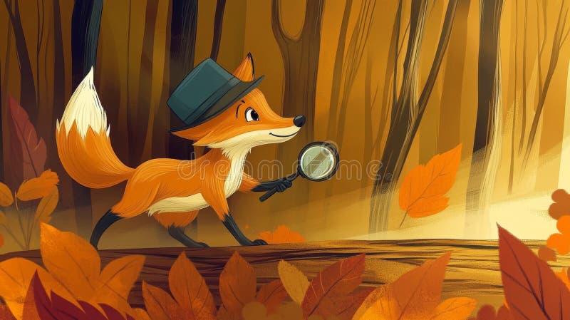 Autumn Adventure of a Mischievous Fox Detective in Enchanted Forest ...