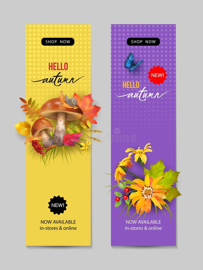 Autumn Advertising Banner stock vector. Illustration of concept - 337413465