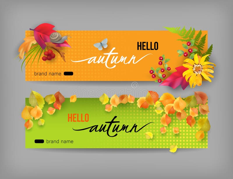 Autumn Advertising Banner stock vector. Illustration of offer - 101480432