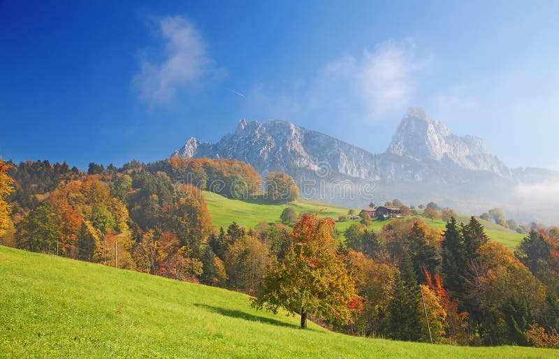 Autumn in alps stock photo. Image of outdoors, culture - 22007804