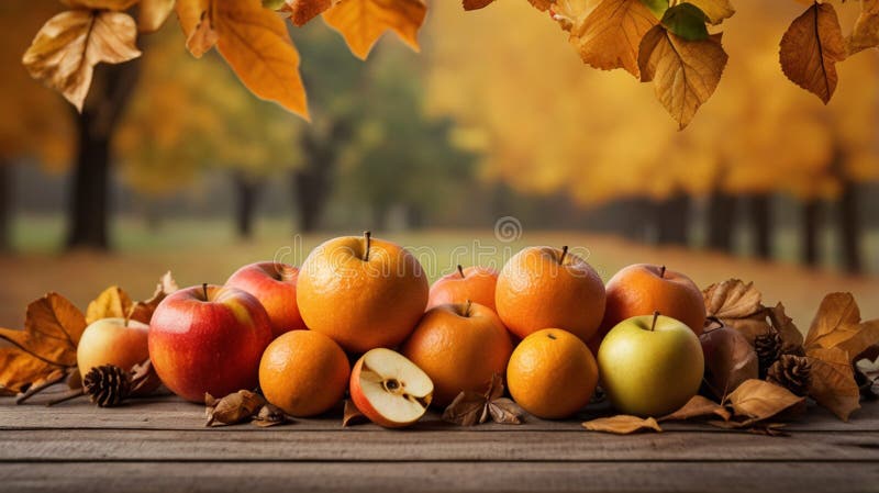 Autumn Apples. Apples of Several Varieties Picked in the Autumn Stock ...