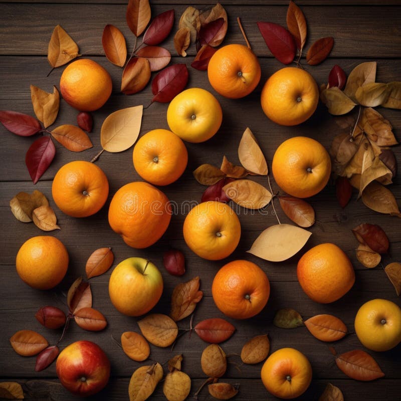 Autumn Apples. Apples of Several Varieties Picked in the Autumn Stock ...