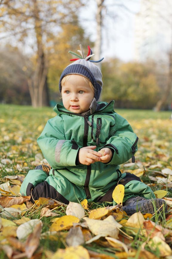 Autumn baby stock image. Image of foliage, cute, outdoor - 21546329