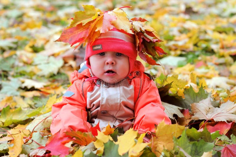 Autumn Baby stock image. Image of autumn, toddler, caucasian - 6736967
