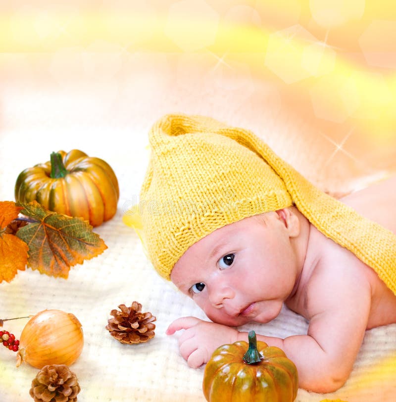 Autumn baby boy stock image. Image of festive, beautiful - 20884765