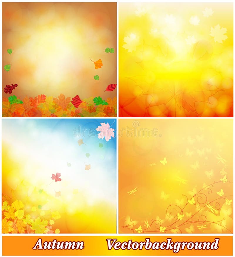 Autumn Background Collection Stock Vector - Illustration of light ...