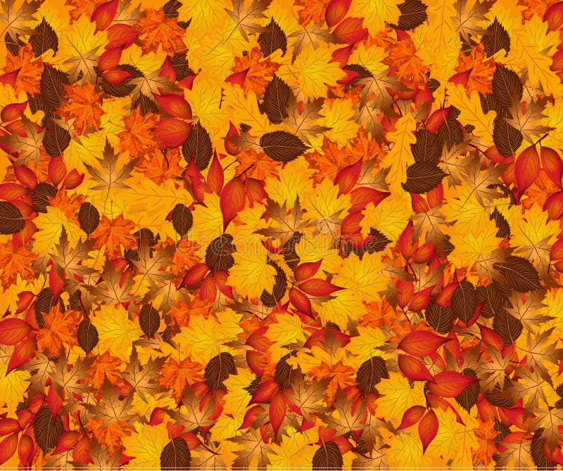 Autumn Background with Colorful Leaves Stock Vector - Illustration of ...