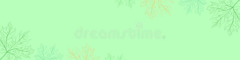 Autumn Background with Contour Leaves for the Site Header. Vector Stock ...